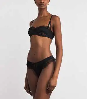 Kiki De Montparnasse Stretch-silk Lace-insert Bra