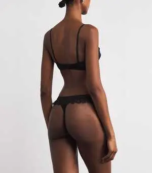 Kiki De Montparnasse Stretch-silk Lace-insert Bra