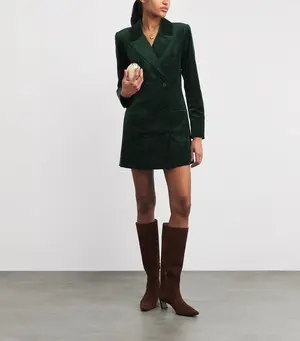 Good American Velvet Exec Blazer Mini Dress