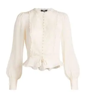 Paige Britt Silk Blouse - Ivory