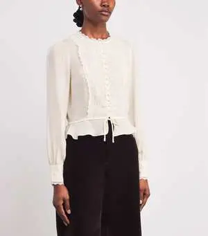 Paige Britt Silk Blouse - Ivory