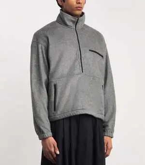 Auralee Silk Fleece Half-zip Sweatshirt