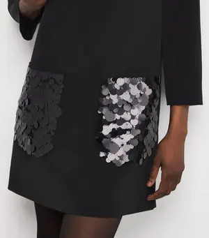 JOSEPH Satin A-line Mini Dress - Black