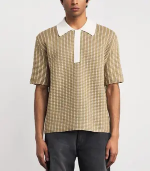 JIL SANDER Knitted Polo Shirt - Beige