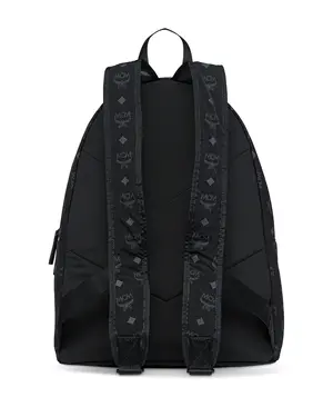 Mcm Stark Packable Backpack In Monogram Nylon - Black