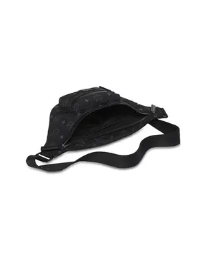 Mcm Fursten Belt Bag In Monogram Nylon - Black