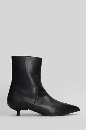 FRATELLI RUSSO Low Heel Ankle Boots - Black