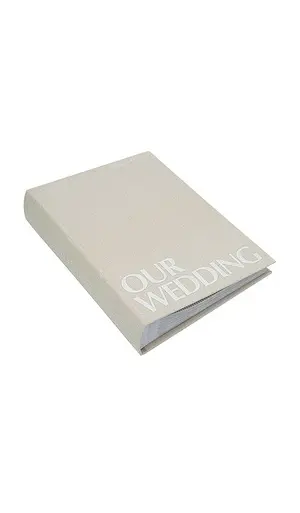 THE CEREMONY CLUB Wedding Photo Album In Beige - Classic Linen