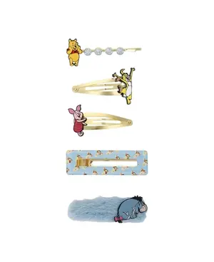 WINNIE THE POOH Characters Hair Clip Set - Blue