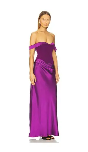 RUNAWAY THE LABEL Ebony Maxi Dress - Violet
