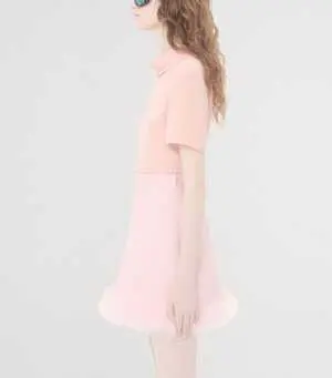 Valentino Garavani Silk Layered Collar T-shirt