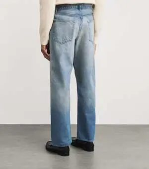 Auralee Faded Selvedge Wide-leg Jeans
