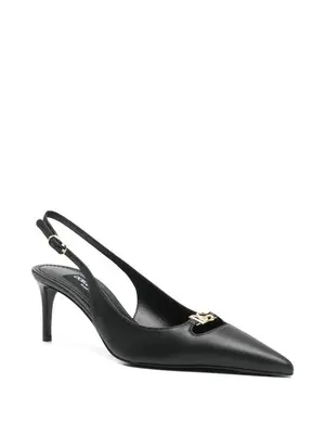 Dolce & Gabbana Leather Slingback Pumps - Black