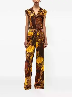 DONDE ESTEBAN Veranera Floral Buttoned Top