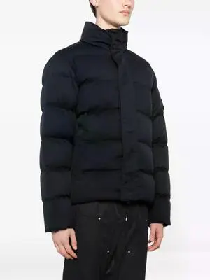 Stone Island 4100100 Twill Wool-tc_ Ghost Padded Jacket - Blue
