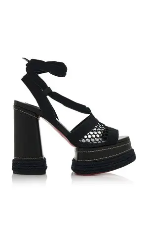 CHRISTIAN LOUBOUTIN Toledissima 130mm Crocheted Platform Sandals