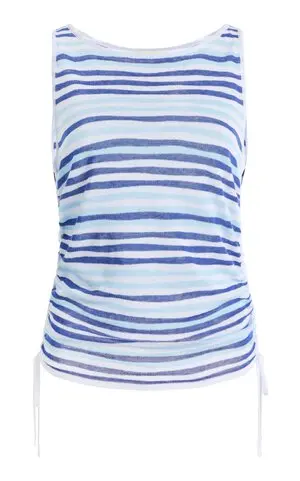 ZULU & ZEPHYR Striped Knit Tank Top - Blue