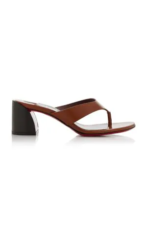 CHRISTIAN LOUBOUTIN Janetonga Leather Thong Sandals With 55mm Heel