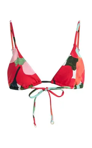 ZULU & ZEPHYR Floral Print Triangle Bikini Top