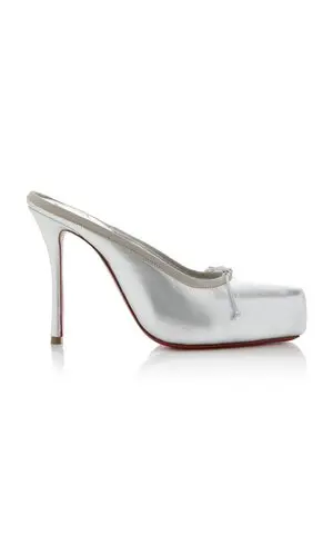 CHRISTIAN LOUBOUTIN Cassia 100mm Mules - Silver