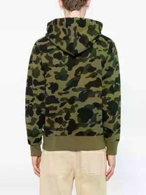 A BATHING APE Camo-print Cotton Hoodie - Green