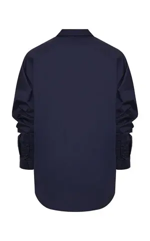 ANDRES OTALORA Dalila Tie-front Blouse - Navy