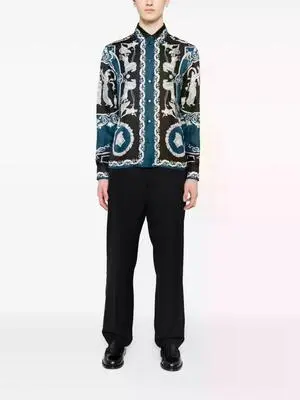 Versace Hall Of Hero Printed Shirt - Black