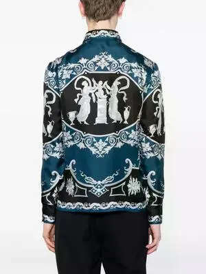 Versace Hall Of Hero Printed Shirt - Black