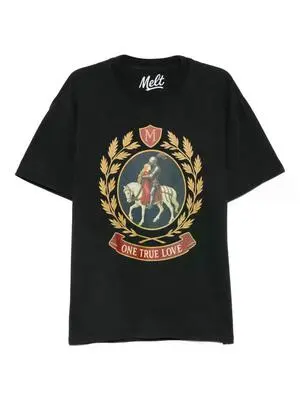 MELT Cotton Printed T-shirt - Black
