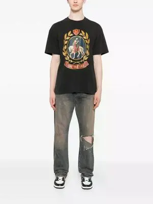 MELT Cotton Printed T-shirt - Black