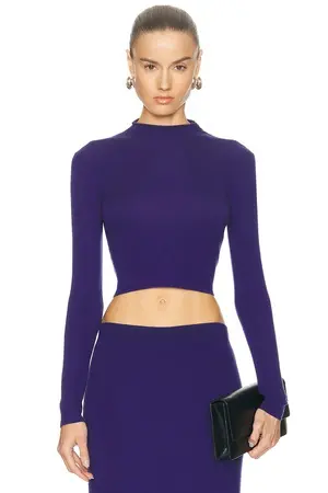 TOM FORD Long Sleeve Cropped Top