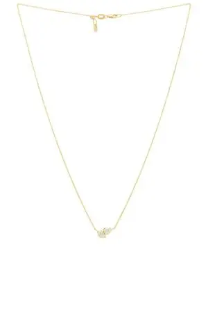 JADE TRAU Poppy Two Stone Pendant Necklace - 18k Gold