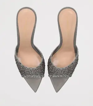 GIANVITO ROSSI Rania 85 Embellished Mules