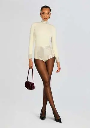 Retrofete Embellished Romper - Winter White/champagne