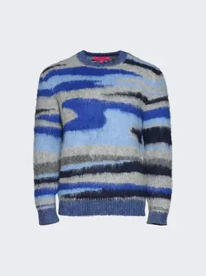 THE ELDER STATESMAN Jacquard Crew Sweater - Multi
