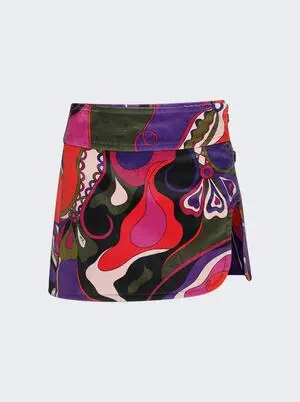 Emilio Pucci Orchidee Print Mini Skirt