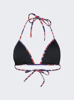 Emilio Pucci Labirinto Print Triangle Bikini Top - Multi