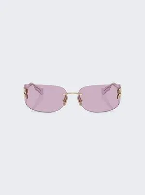 Miu Miu Rimless Sunglasses - Pink