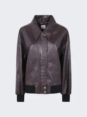 Plum Leather Biker Jackets