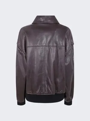 Khaite Shelman Lambskin Jacket - Brown