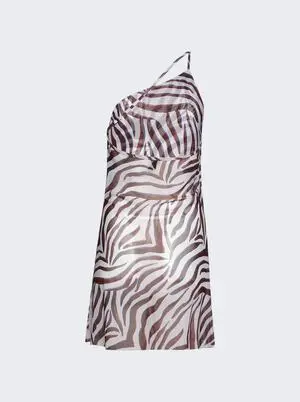 Bond Eye Amelia Zebra Mesh Mini Dress - Multicolor