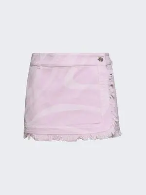 Pink Denim Skirts