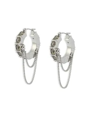 ALLSAINTS Stone Chain Hoop Earrings