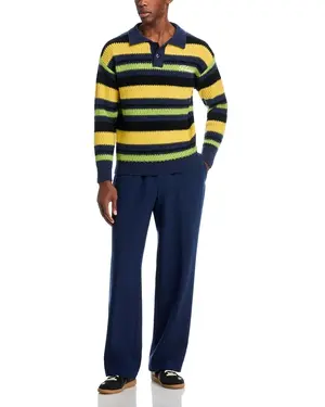 PLEASURES Cooper Striped Polo Sweater