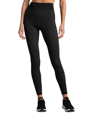 RHONE Apres Houndstooth Seamless Leggings - Pure Black