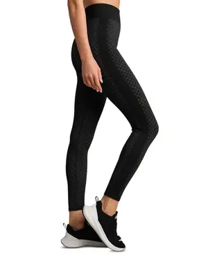 RHONE Apres Houndstooth Seamless Leggings - Pure Black