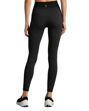 RHONE Apres Houndstooth Seamless Leggings - Pure Black