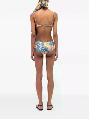 DONDE ESTEBAN Floral Bikini Bottom - Blue