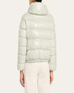 Moncler Andro Hooded Down Jacket - Green