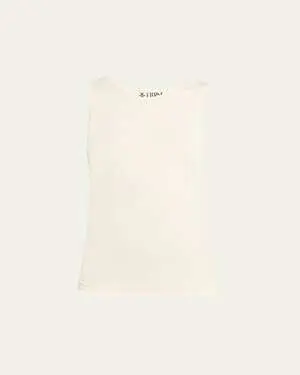 Eterne Sleeveless Crewneck Top - Ivory